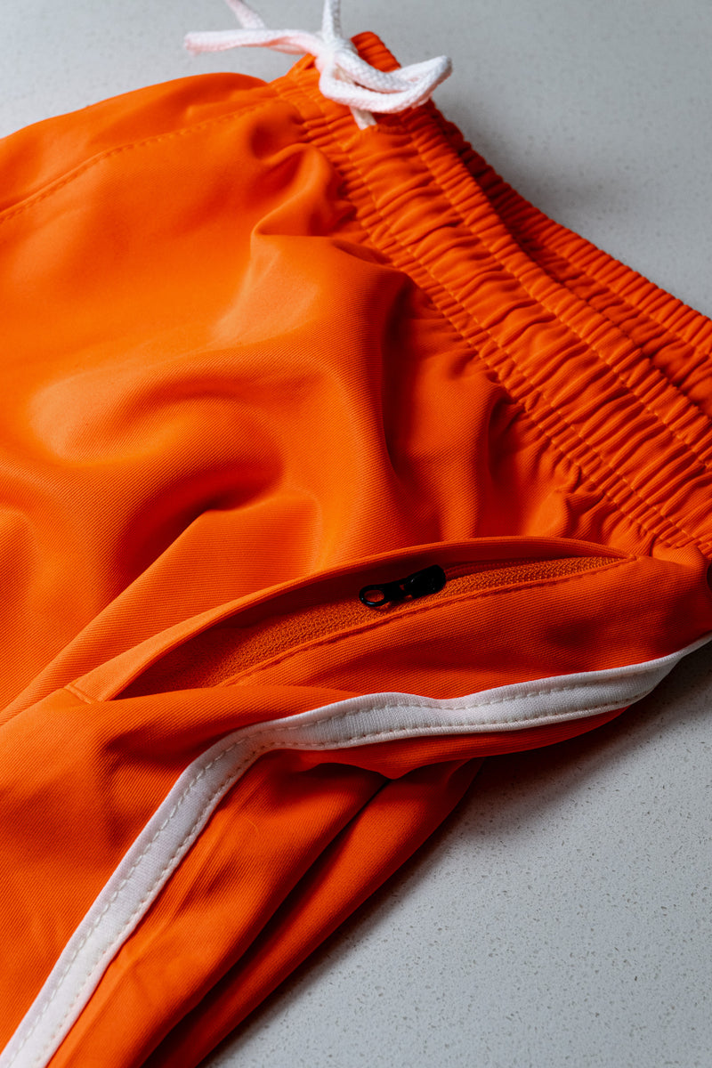 ORANGE STRIPED OLD SCHOOL SHORTS | RETRO GYM CLOTHING BUILT FOR YOU ...